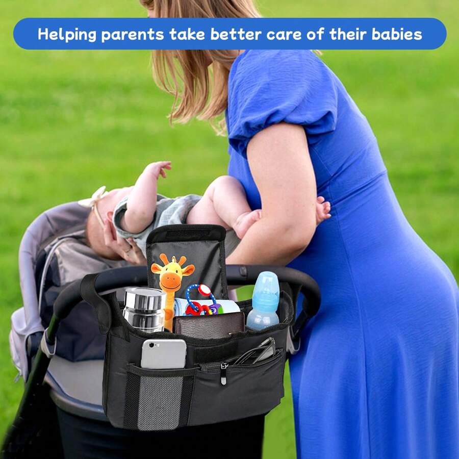 1 Pc Baby Stroller Organizer With Cup Holders, Universal Stroller ...
