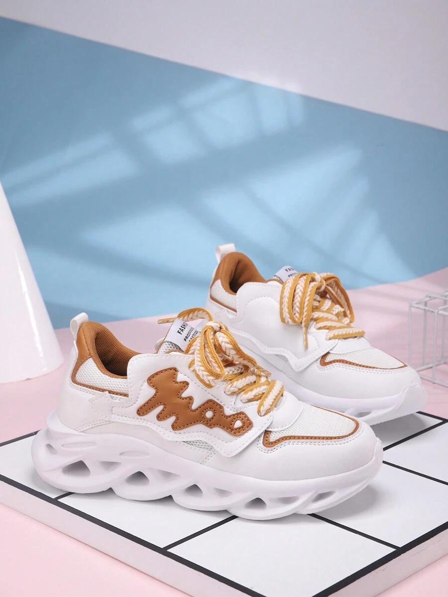Women's Platform Chunky Sneakers, Increasing Height Casual Sneakers For ...