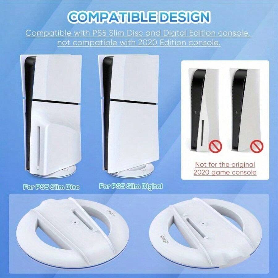 Vertical Stand Compatible With PS5 Slim Console Disc And Digital With ...