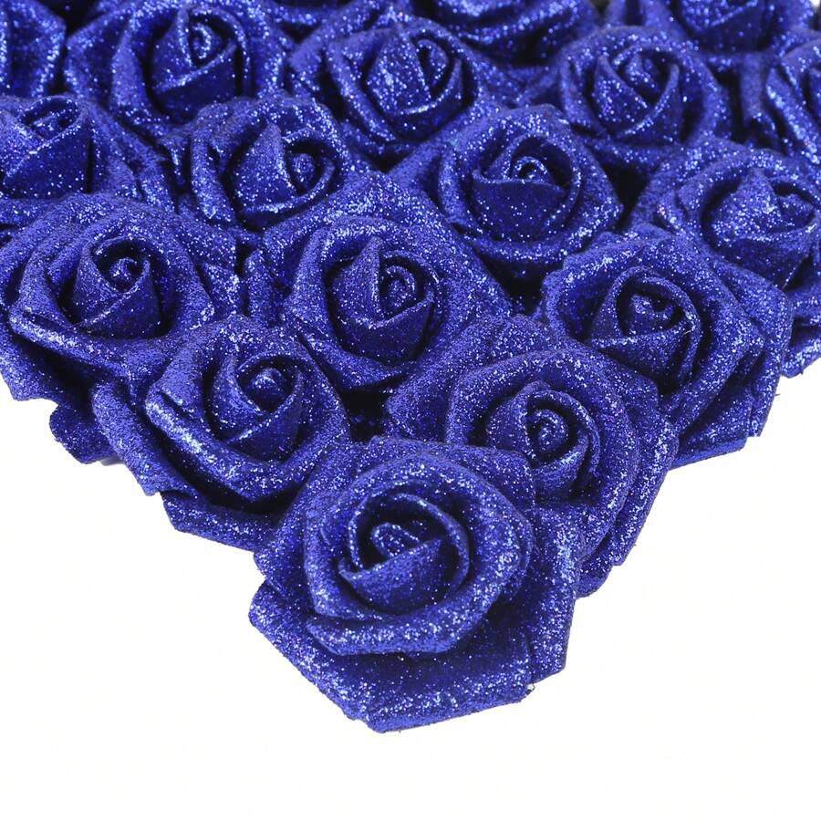 25pcs Artificial Roses, Glitter Roses Glitter Flowers Foam Roses With ...