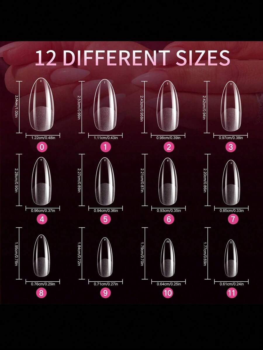 120pcs Full Cover Soft Gel Nail Tips Half Matte Fake Nails With 12