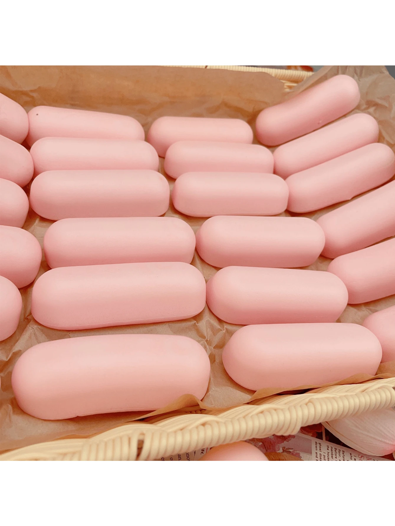 New Pink Cheese Stick Squishies Slow Rebound Mochi Bar Stress Relief ...