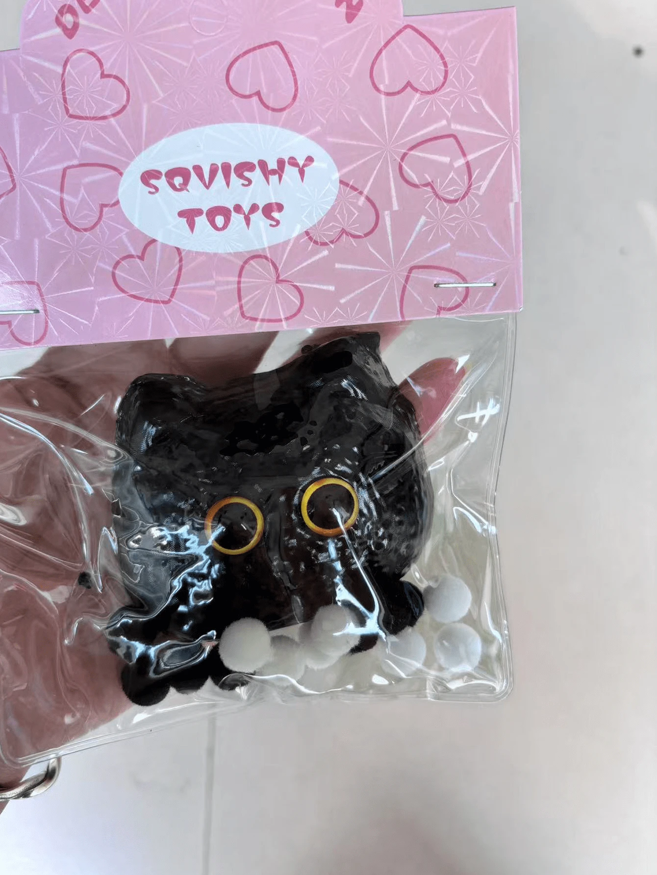 1pc Cute Big-Eyed Cat Squeeze Toy, Realistic Cat Slow Rebound Squishy ...