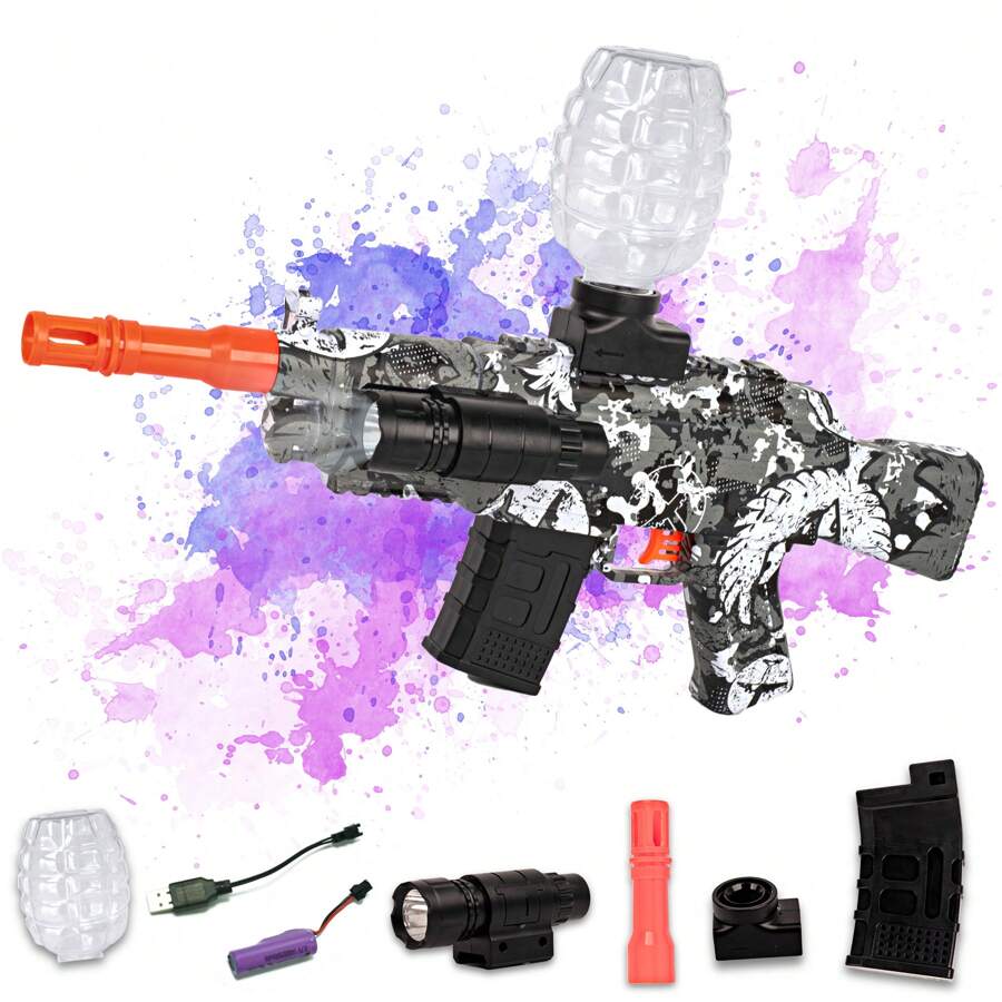 Electric Gel Ball Blaster, Rechargeable Gel Ball Splatter Toy With A ...
