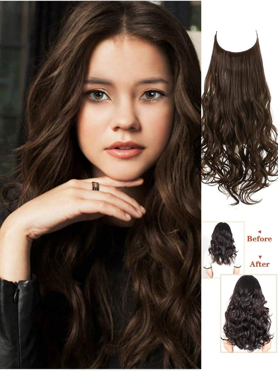 Invisible Wire Hair Extensions Dirty Blonde With Dark Root Hair ...