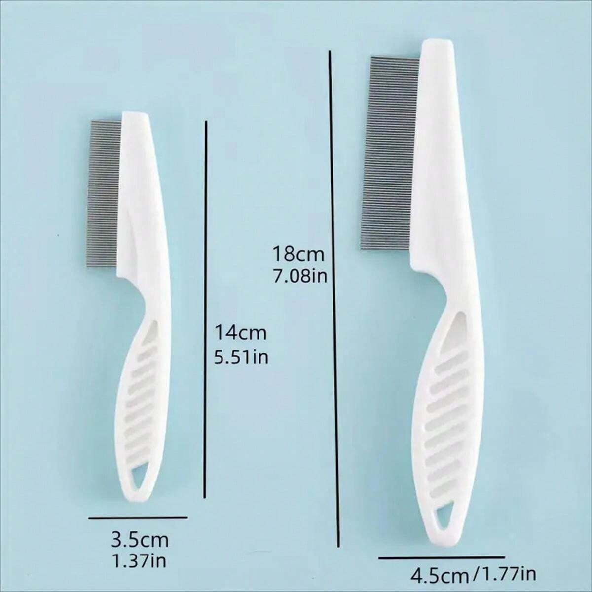 1 Pet Grooming Comb - Delousing Comb For Dogs And Cats, Steel Needle ...