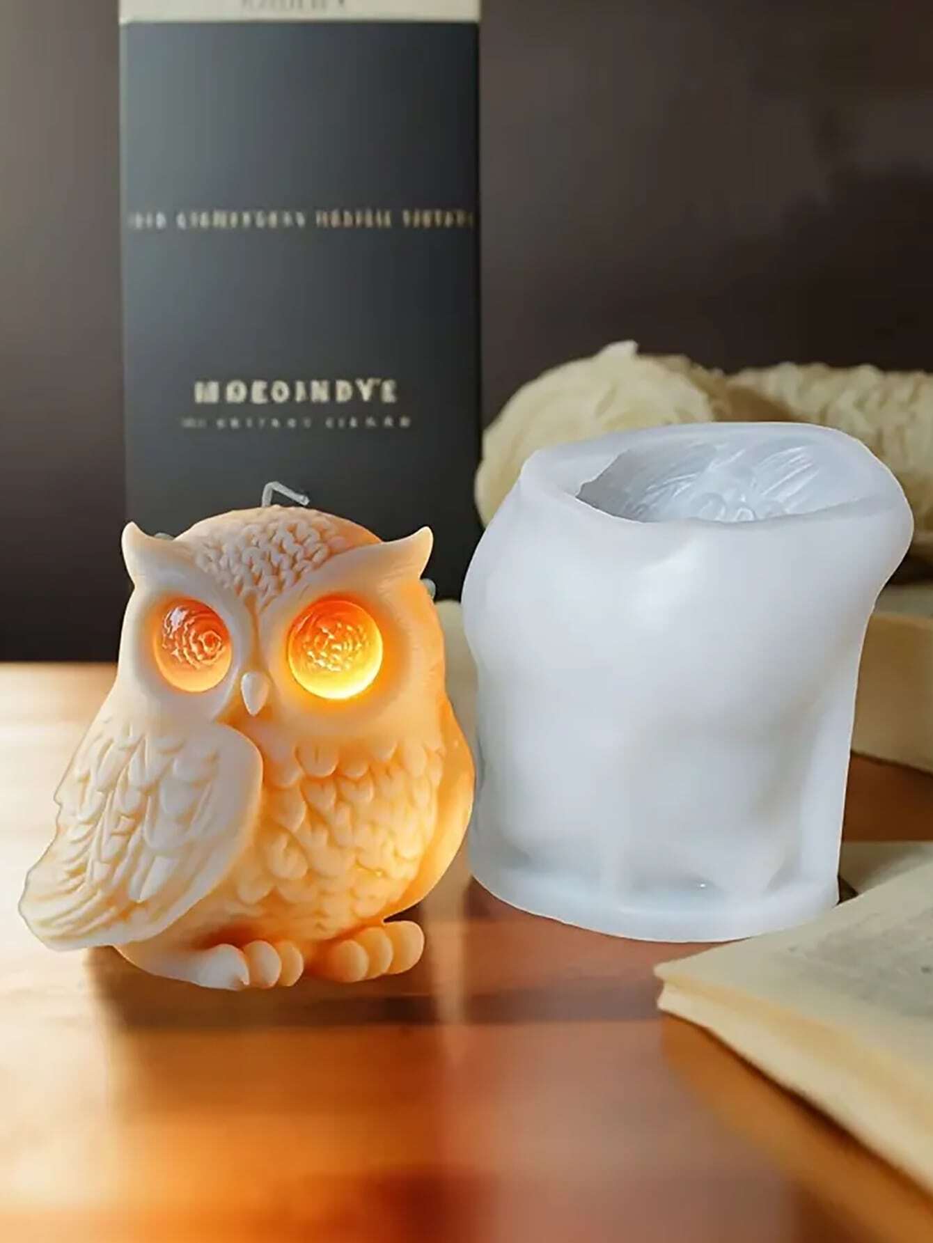 Adorable Owl-Shaped Silicone Candle Mold - Resin & Plaster Casting ...