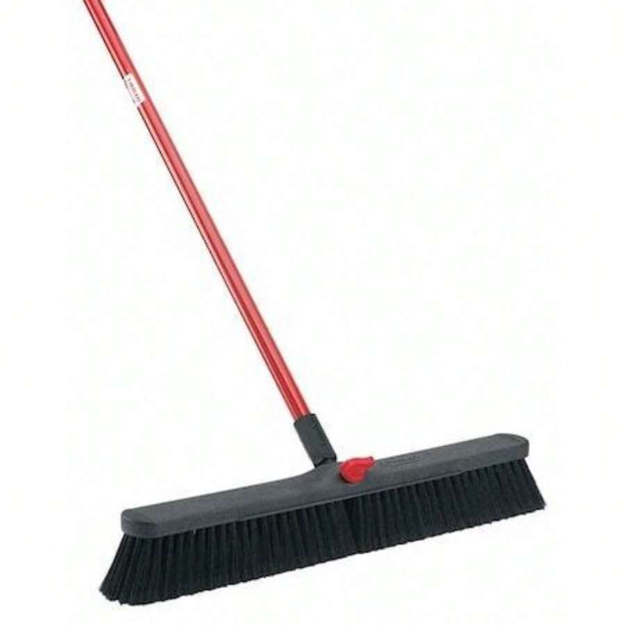 Libman 801 24 In Sweep Face Smooth Surface Push Broom, 3 In Bristle, 60 ...