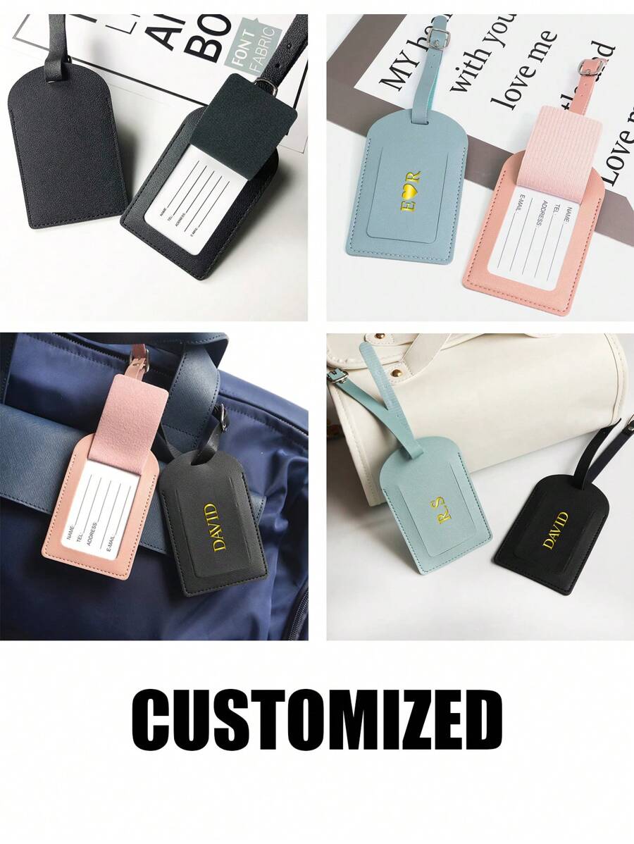 Personalized Customized Initials Name 3D Engraved Golden Hot Stamping ...