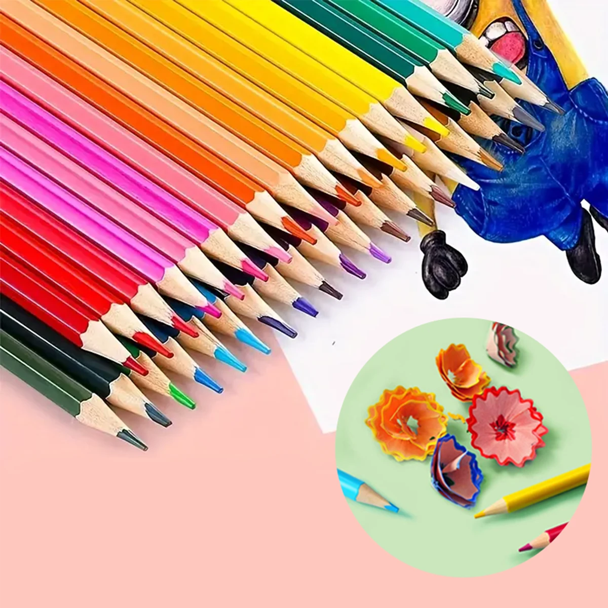 24 Color Pencils Set For Adult Coloring Books, Soft Core Colored ...