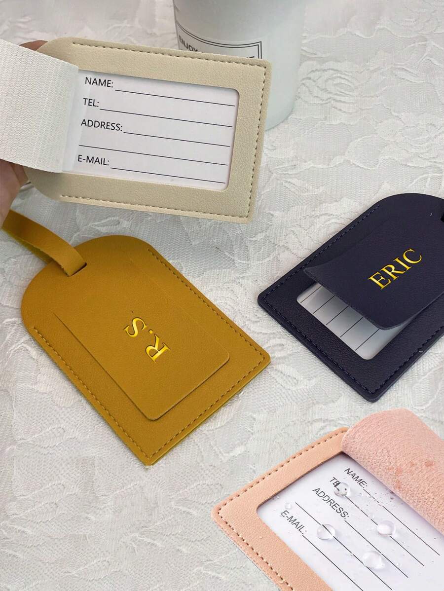 Personalized Customized Initials Name 3D Engraved Golden Hot Stamping ...