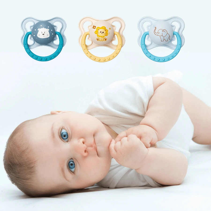 KUNT 1pc Random Baby Pacifier, Flat Head, Cute Cartoon Pattern, Liquid ...