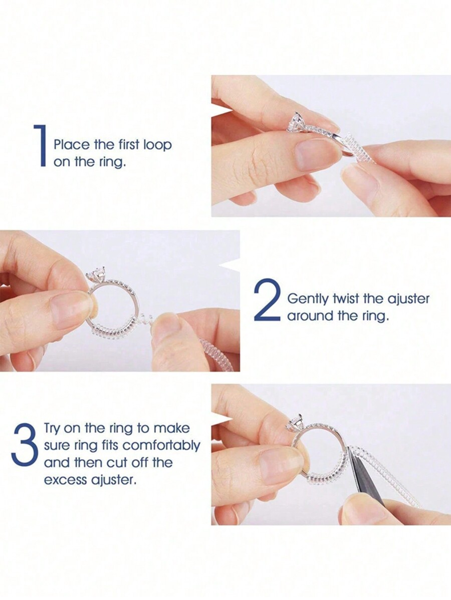 Adjuster Rings For Thin Ring Bands, Transparent Elastic Coil Spring ...