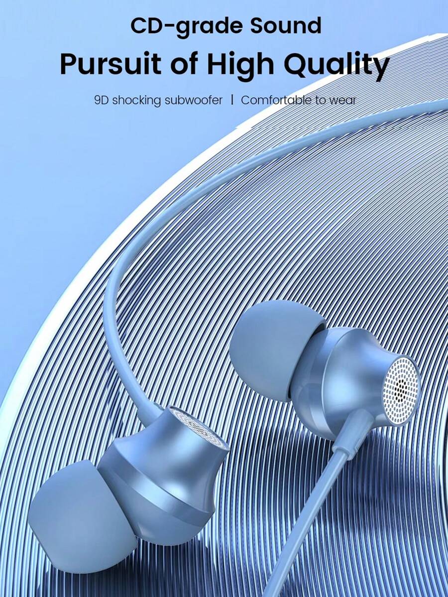 Universal High Quality Metal Headphones In-Ear Wired Type-C Flat Port ...