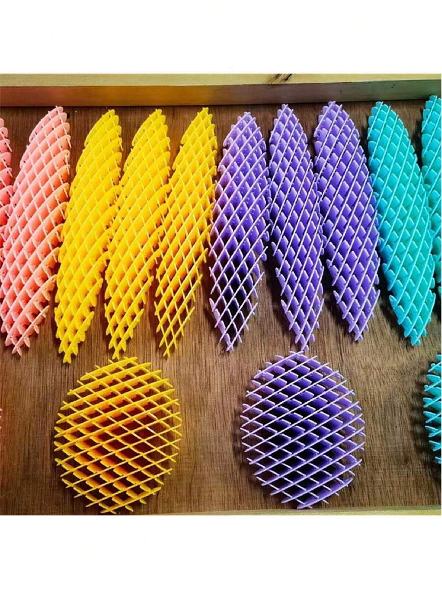 1pc 6pcs Mixed 3d Printing Decompression Elastic Mesh Radish Grid