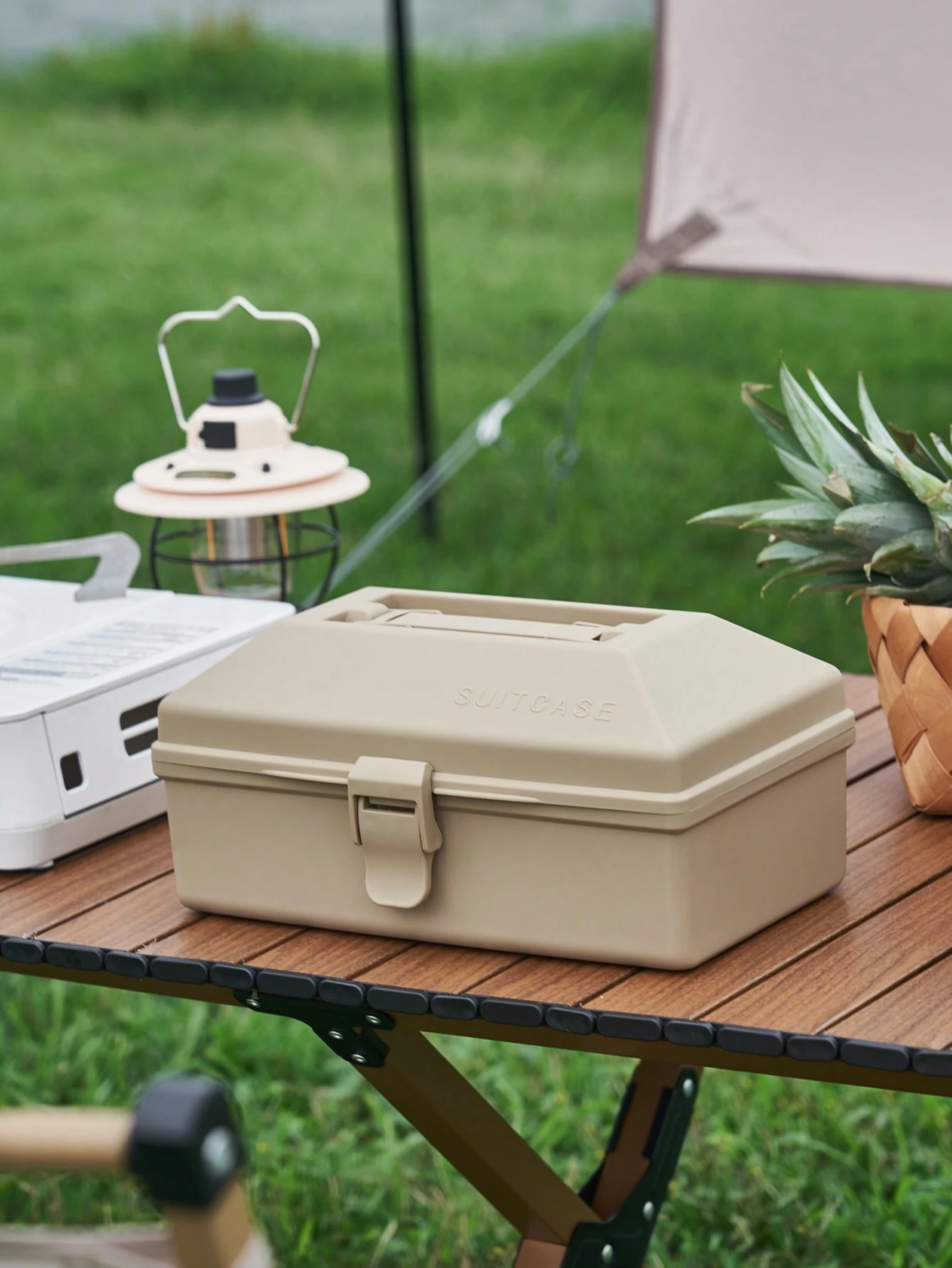 1pc Industrial Style Tool Storage Box With Concealed Handle & Lockable ...