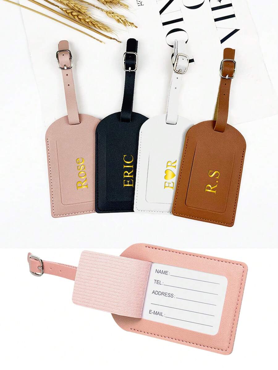 Personalized Customized Initials Name 3D Engraved Golden Hot Stamping ...