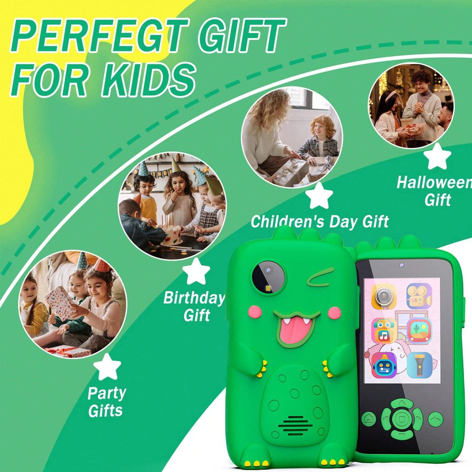 Kindertelefon-Spielzeug mit Touchscreen für Mädchen, Kinder-Smartphone ...