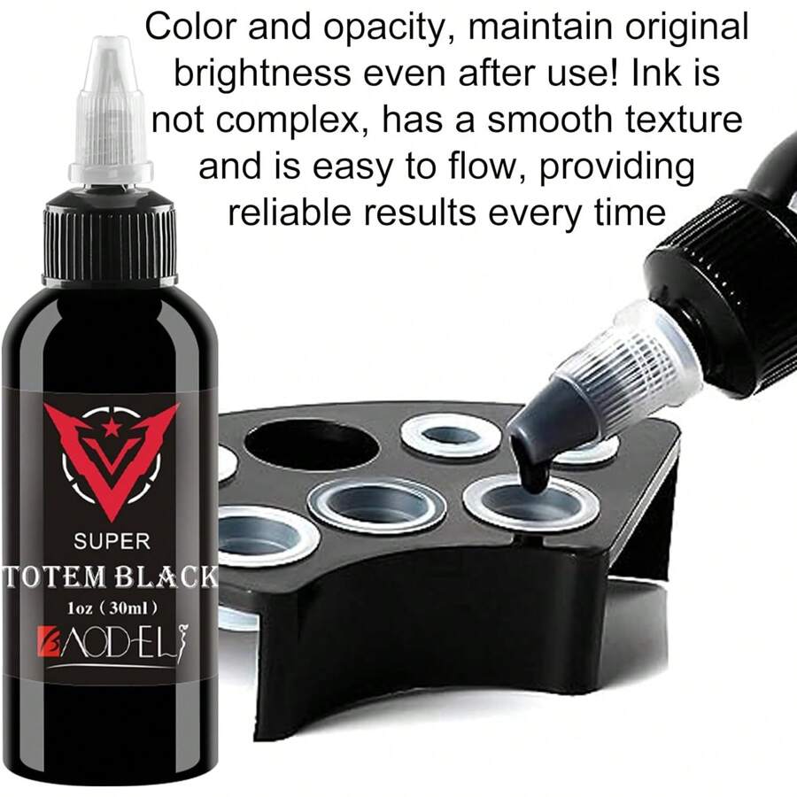 Premium Black Tattoo Ink 1oz - Professional Tattoo Ink & Supplies For ...