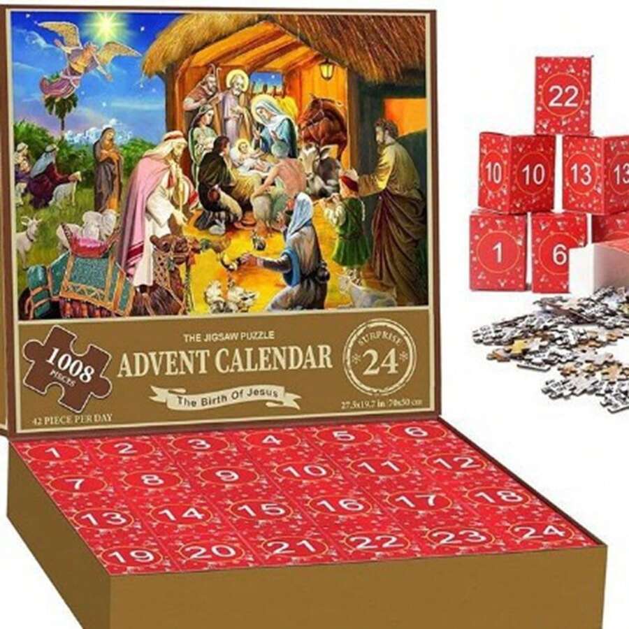 Puzzle Advent Calendar 2024 - Christmas Advent Calendar 2024, Advent Calendar Puzzle 1008 Pieces ...