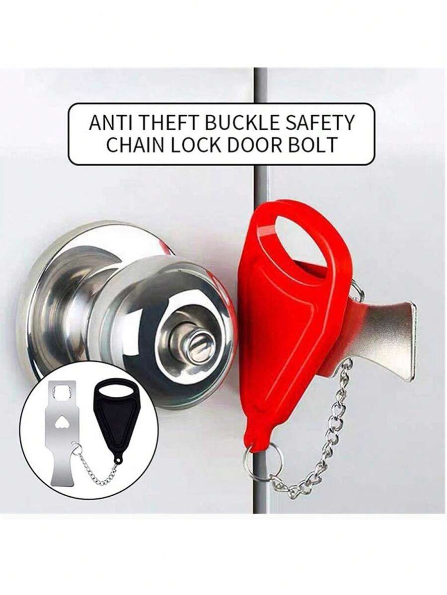 1 Set Portable Door Lock, Travel Accommodation Anti-Theft Privacy Hotel ...