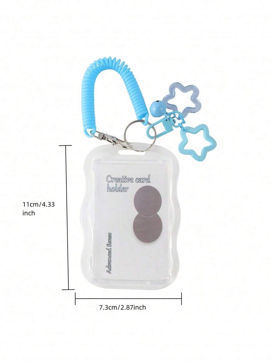 Korean Style 3-Inch Pull-To-Expand Spring Card Holder With Attachable ...