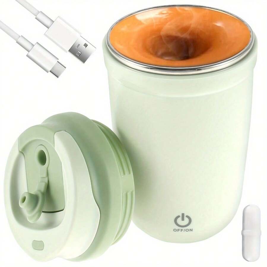 USB Charging 316 Stainless Steel Magnetic Mixing Cup Portable Automatic ...