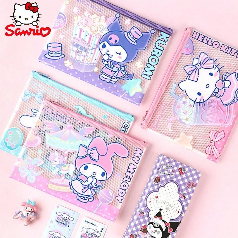 Sanrio Sac à fermeture éclair Sanrio, sac de rangement de documents ...