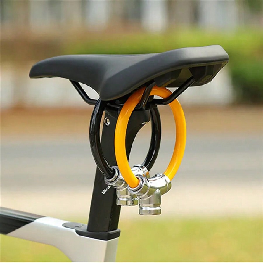 Bicycle Lock Zinc Alloy Bike Lock Heavy Duty Steel Cable Lock Portable ...