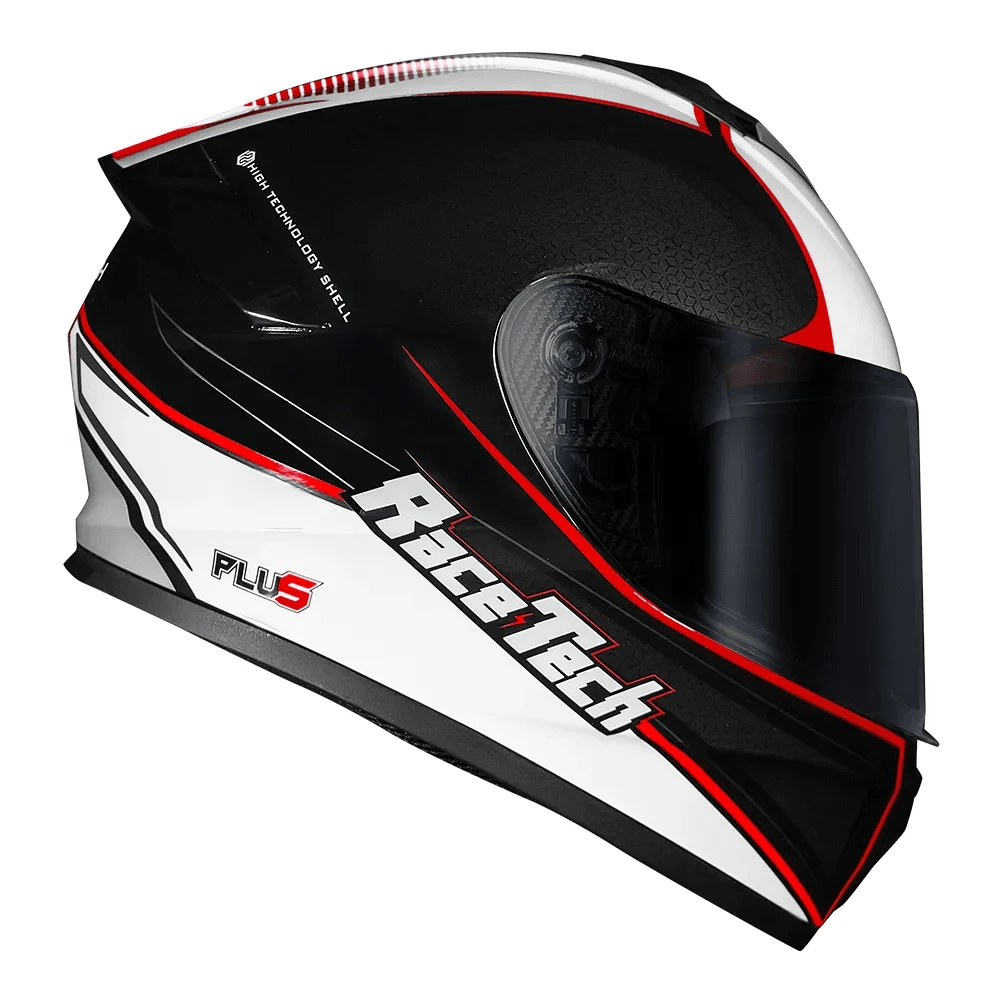 Capacete Race tech Hit Plus Black White | SHEIN Brasil