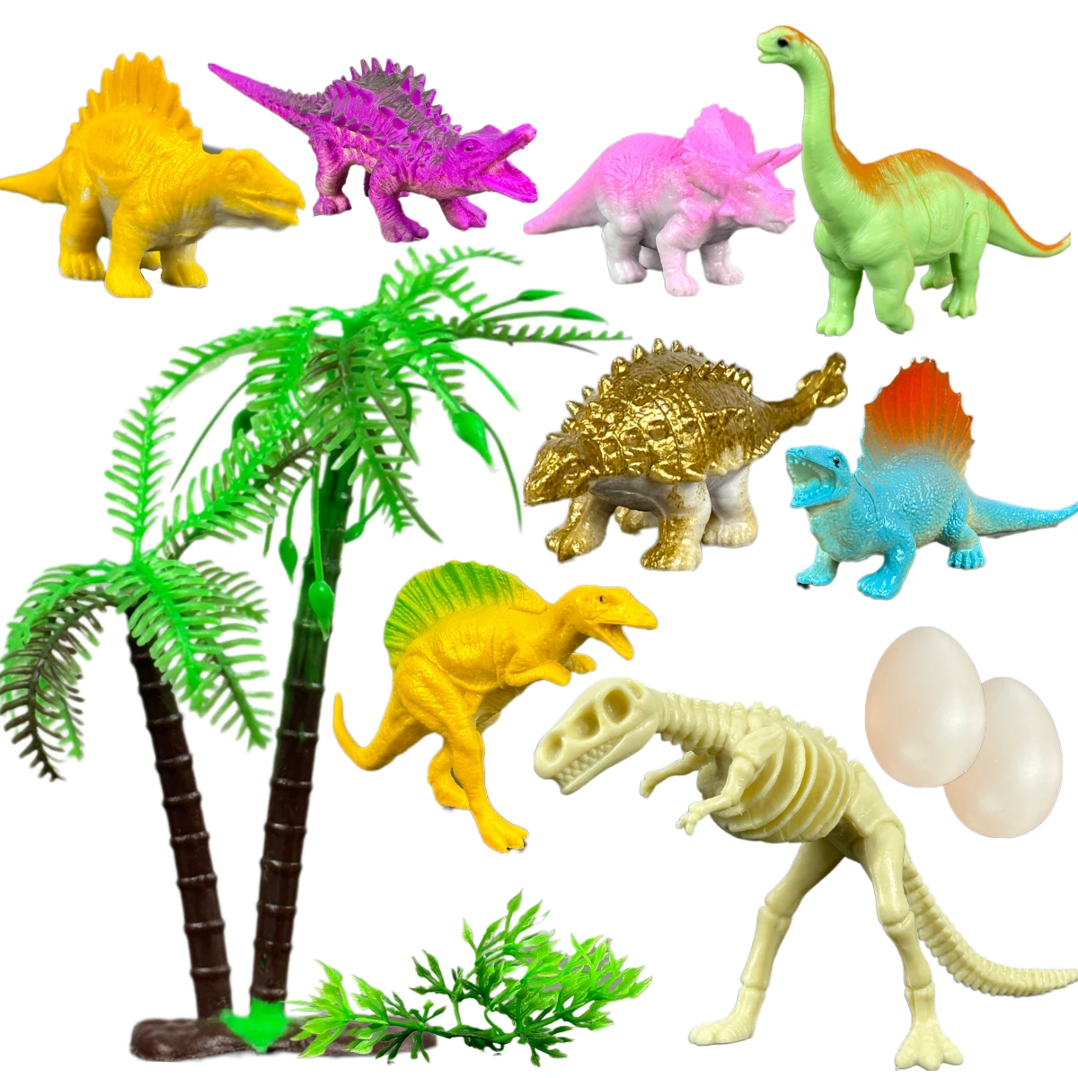 Dinosaurs Kit 13 Pieces Miniature Jurassic Rubber | SHEIN USA