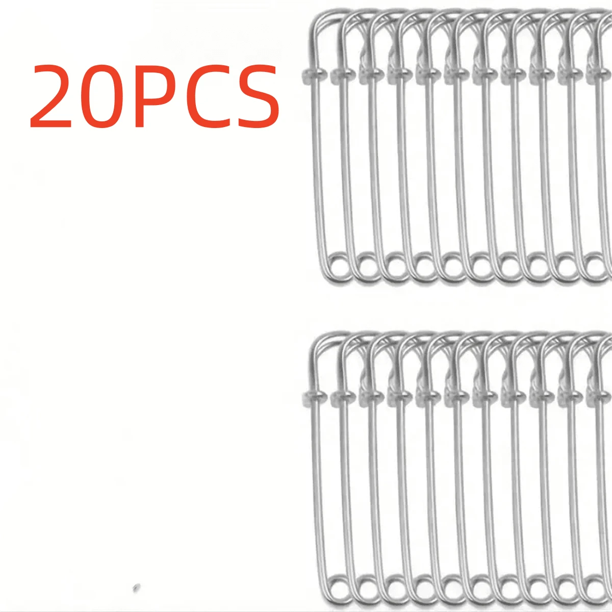 20pcs Heavy Duty Iron Safety Pins - Large Spring Clasp, Suitable For ...