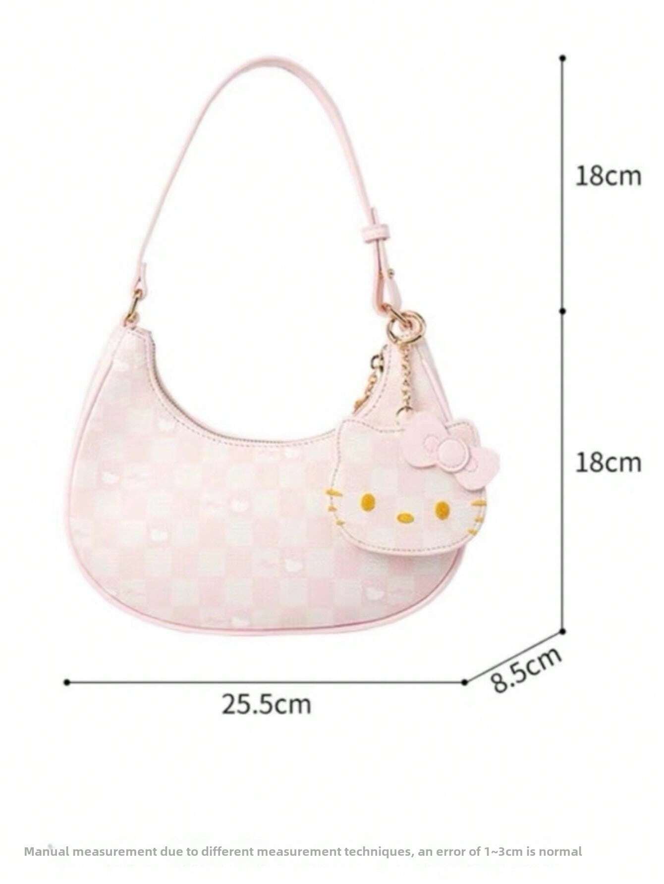 Sanrio 2024 New Model Sanrio Hello Kitty Checkered Pattern Armpit Bag ...