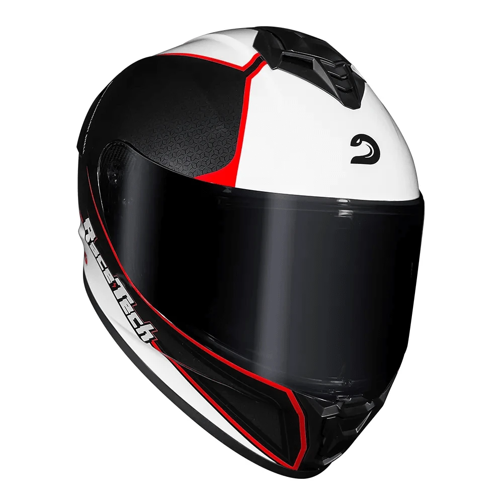 Capacete Race tech Hit Plus Black White | SHEIN Brasil