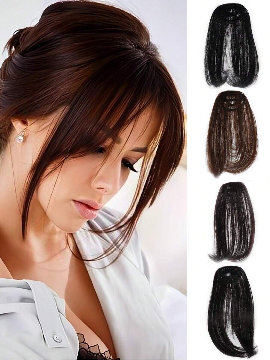 1 paquete de peluca sintética con flequillo en capas de 8 caracteres ...