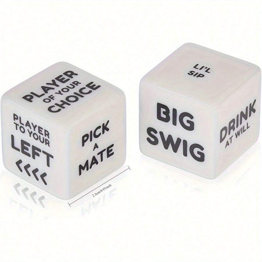 2 Premium True Drinking Dice For Adults - Fun Party Games With ...