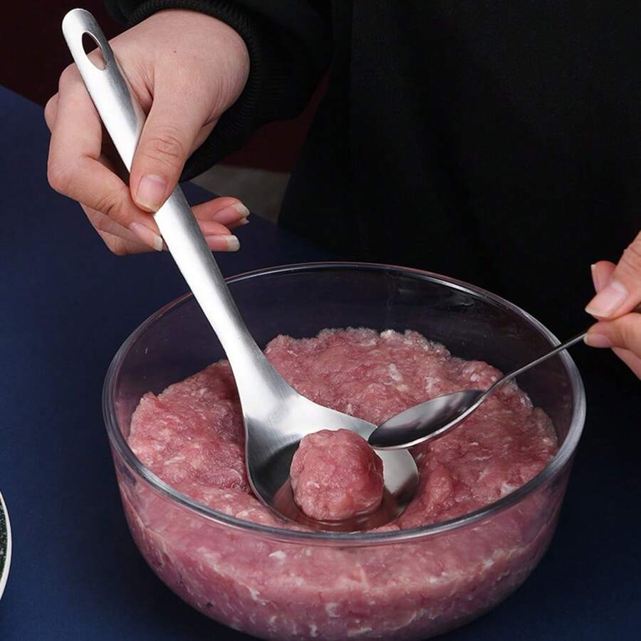 Creative Stainless Steel Meatballs Spoon Non-Stick Meatball Maker ...