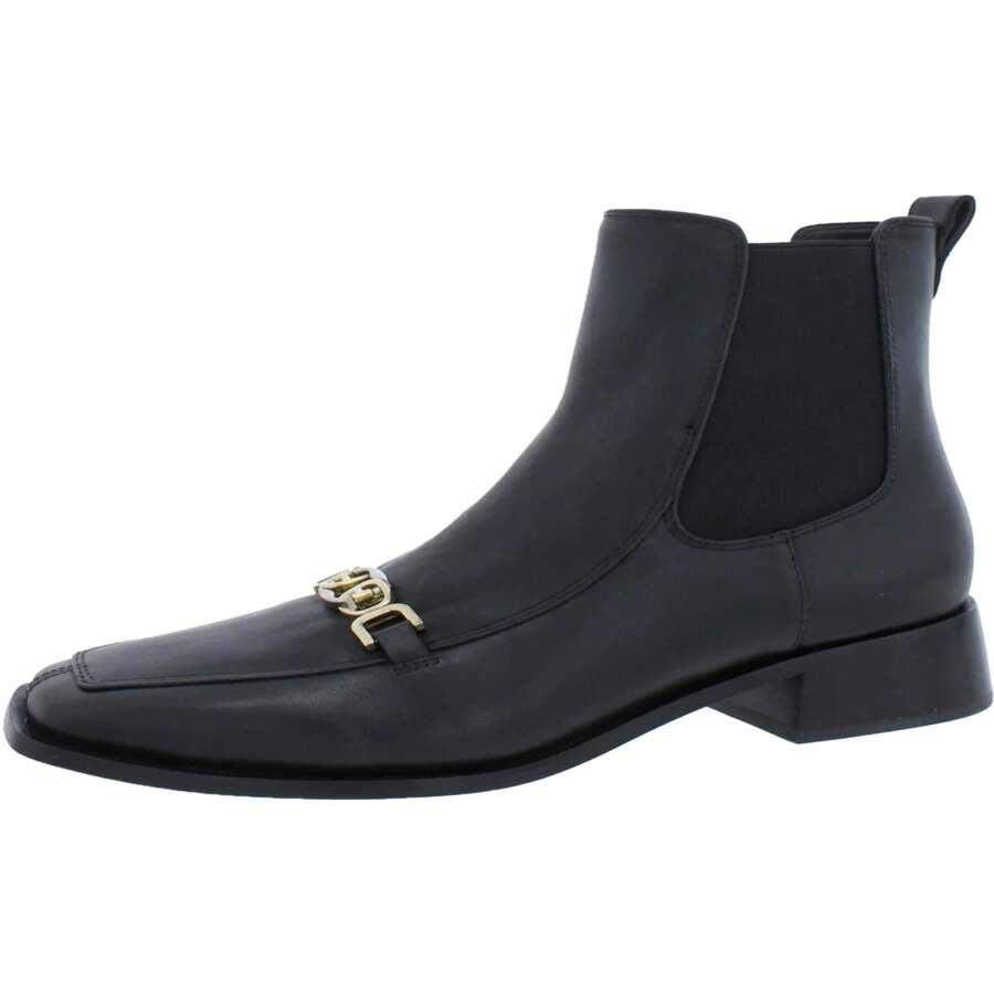Sam Edelman Sam Edelman Torance Clt Black Square Toe Front Chain Detail ...