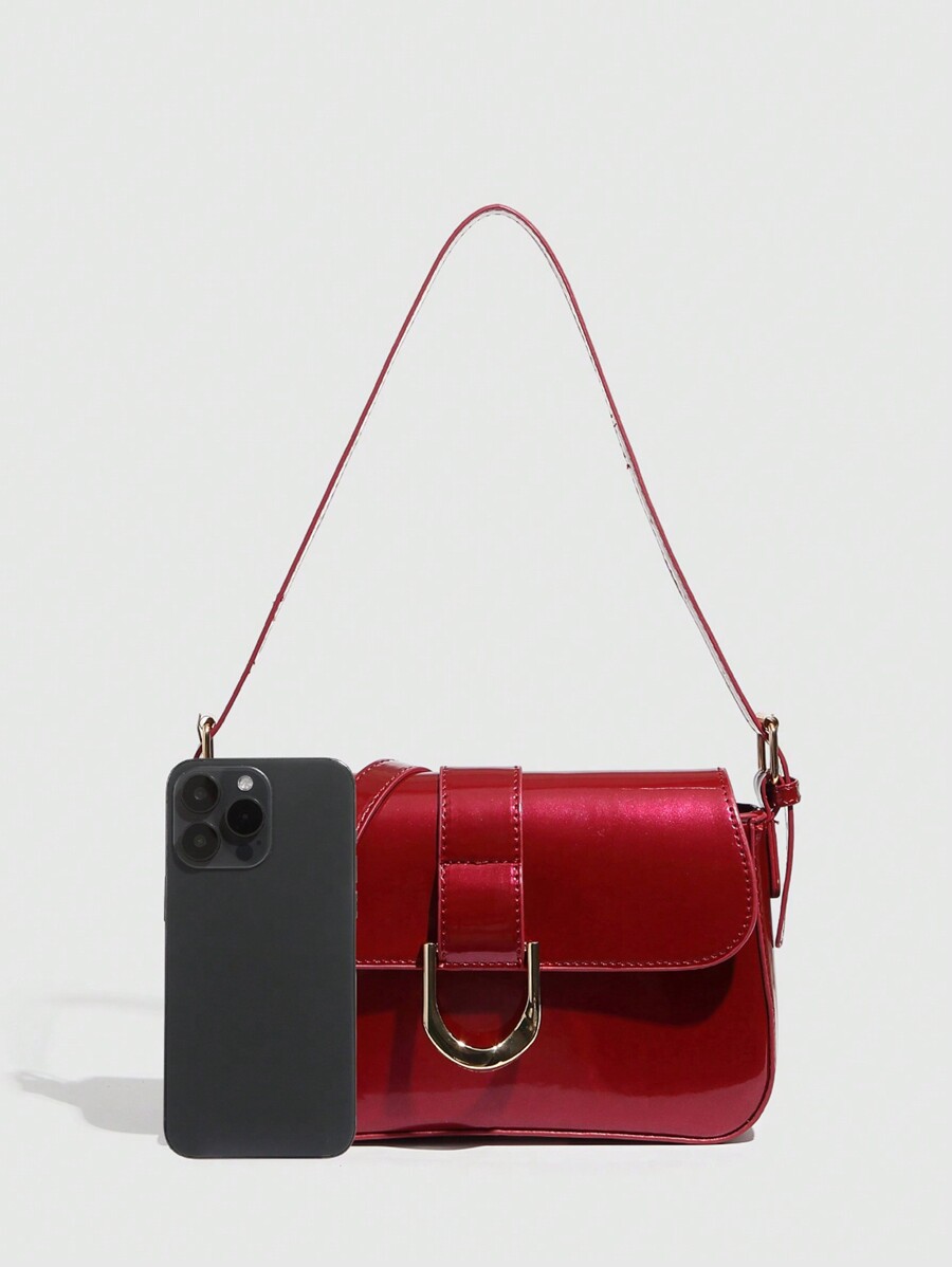 Vintage Style Scarlet Ladybug Bag, Pearlescent Lacquer Leather Small ...