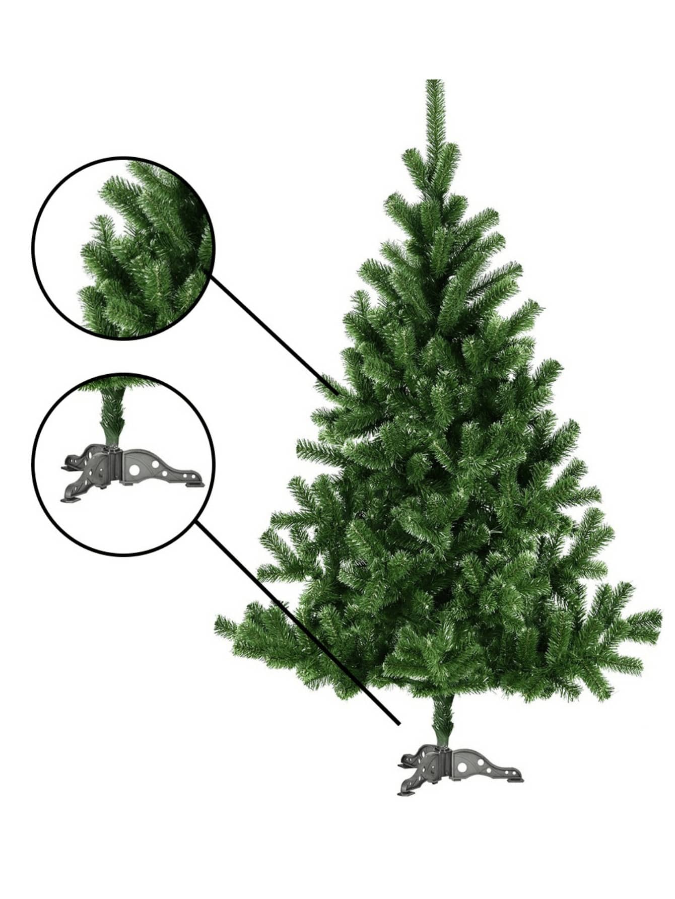DECORATED Christmas Tree Kit 120cm 120 Branches + 70 Ornaments LED ...