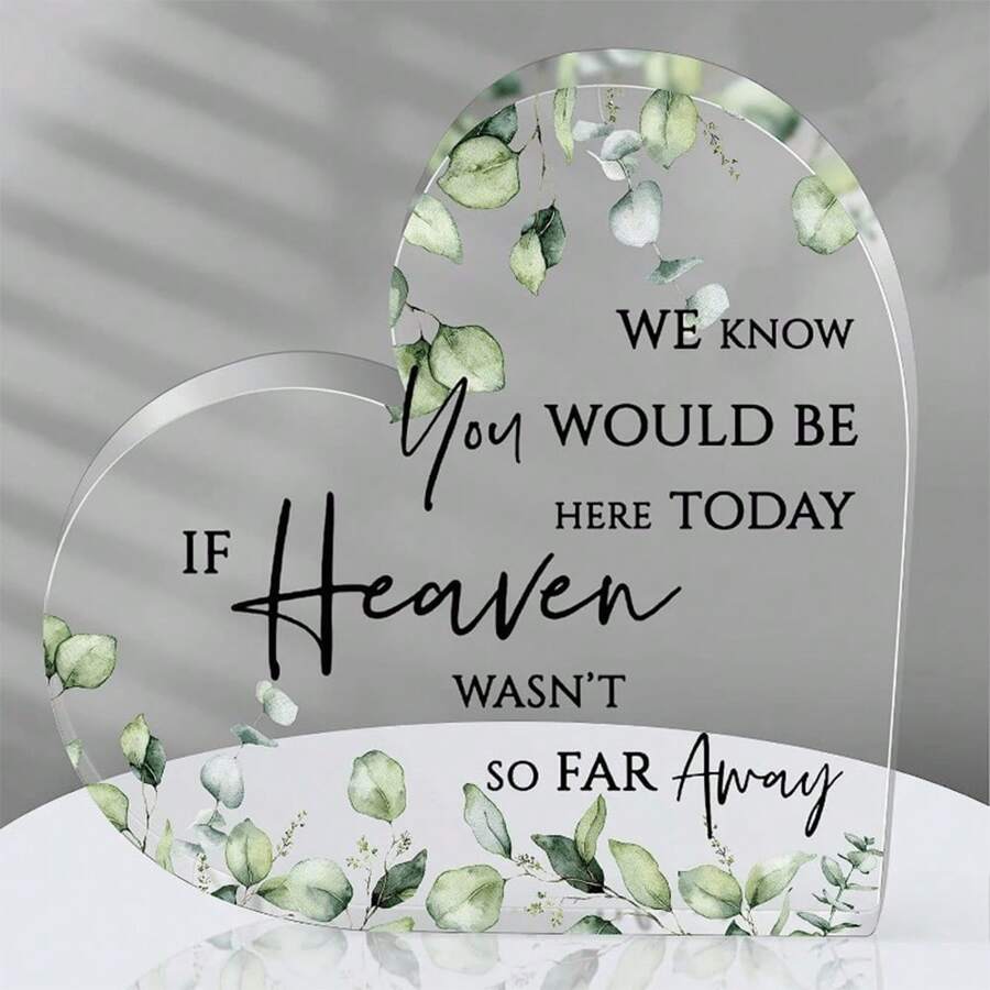 1pc, Heart Acrylic Sign In Loving Memory Of Loved One Wedding Memorial ...