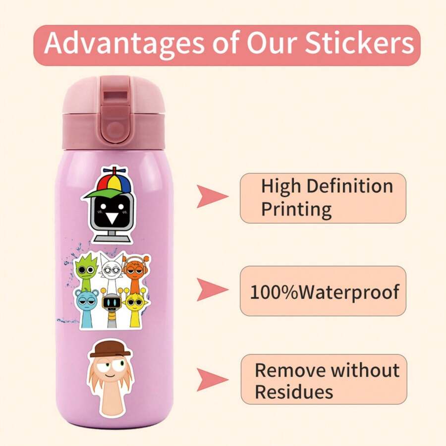 55pcs Incredibox Sprunki Graffiti Stickers For DIY Decoration ...
