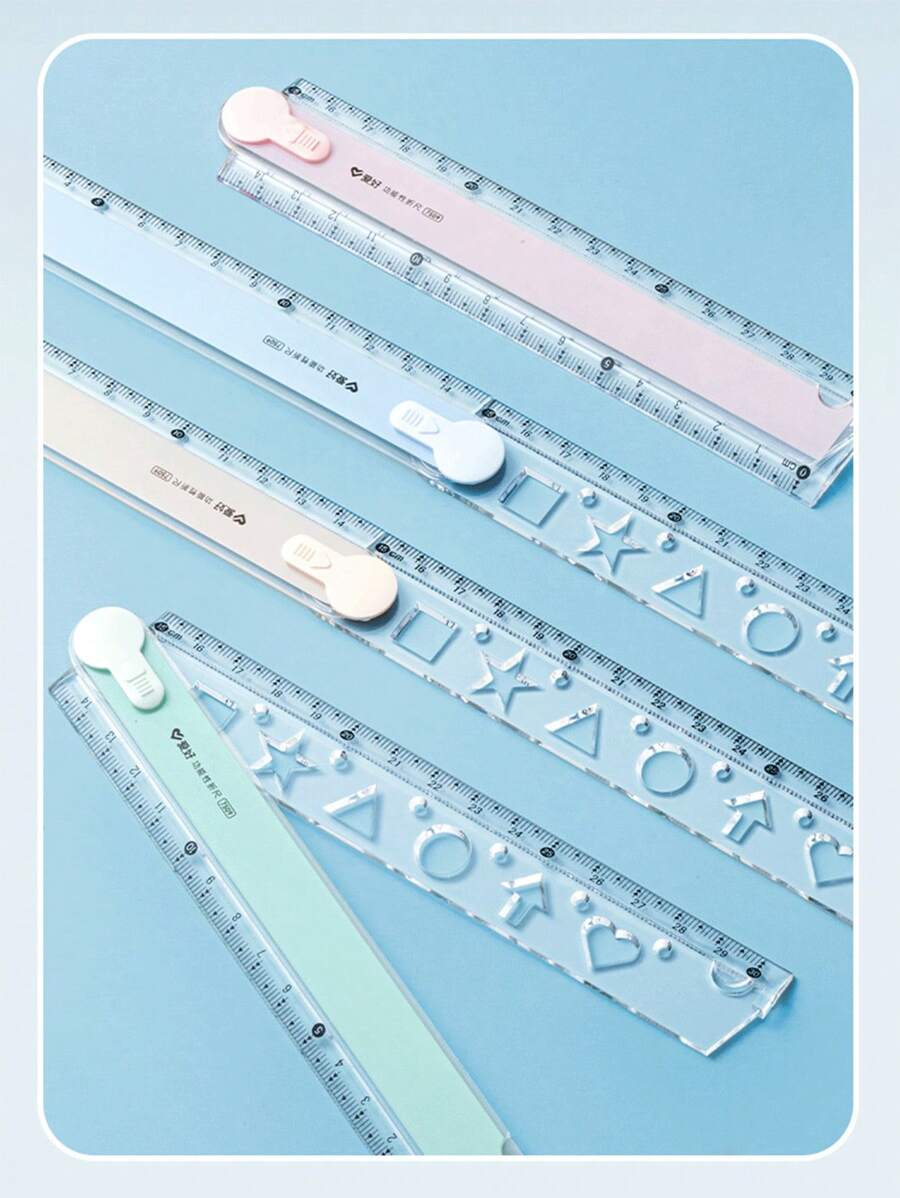 1PC Sturdy Collapsible Ruler - Geometric Graphics Drawing Drawing ...