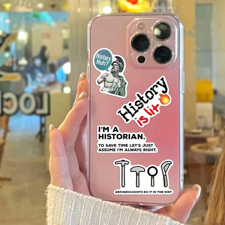 50 Fun Historical Cartoon Creative Stickers For Decorating Notebooks ...