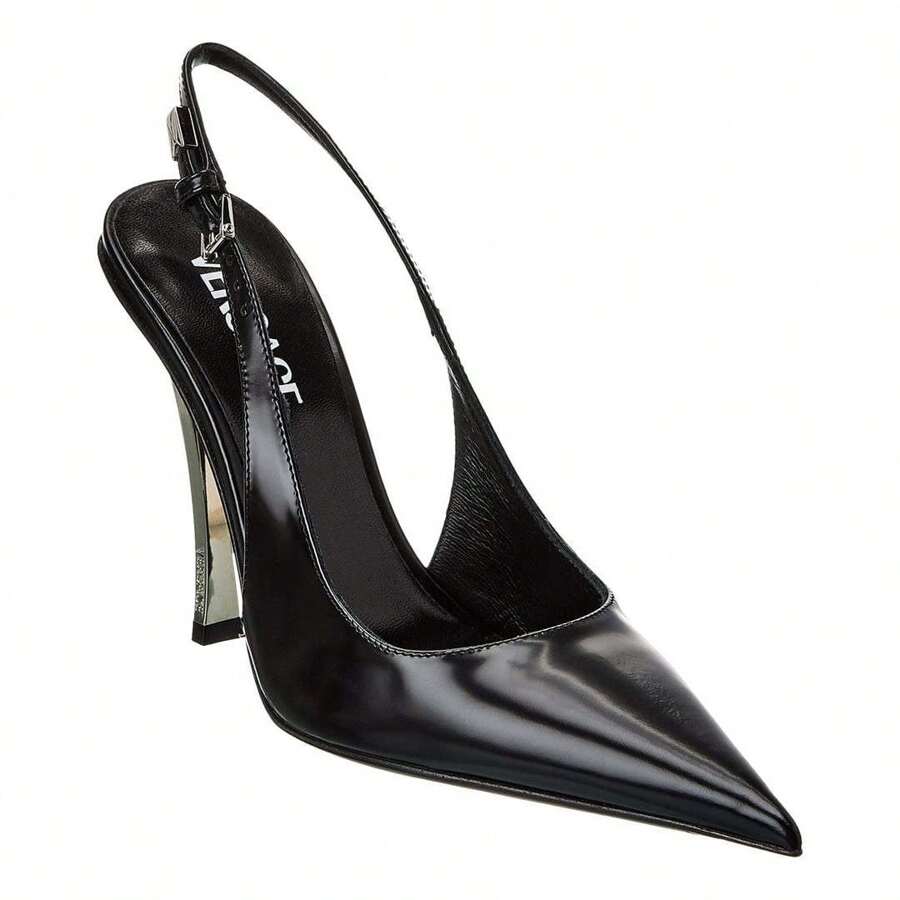 Versace Pin-Point Leather Slingback Pump | SHEIN USA