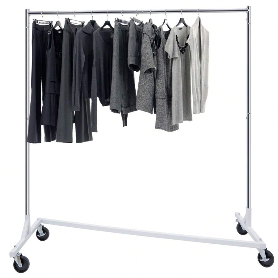Heavy Duty Garment Rack Rolling Clothes Rack Collapsible Clothing Rack ...