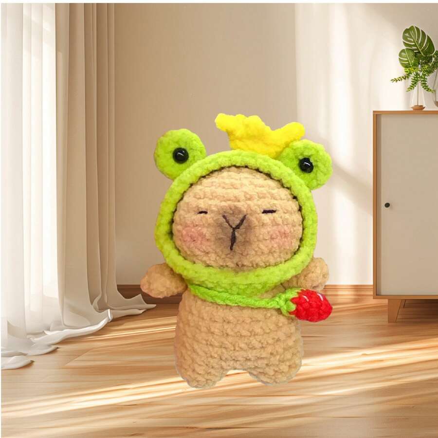 DIY Frosch Hut Kapibara Häkelset für Anfänger, Amigurumi gefüllte Tiere - Geschenk Tier Häkel ...