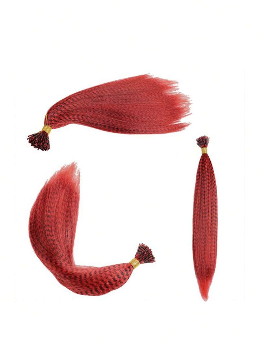 16-Inch Leopard Print Color Extension Hair Extension Fake 10-Piece Hair ...