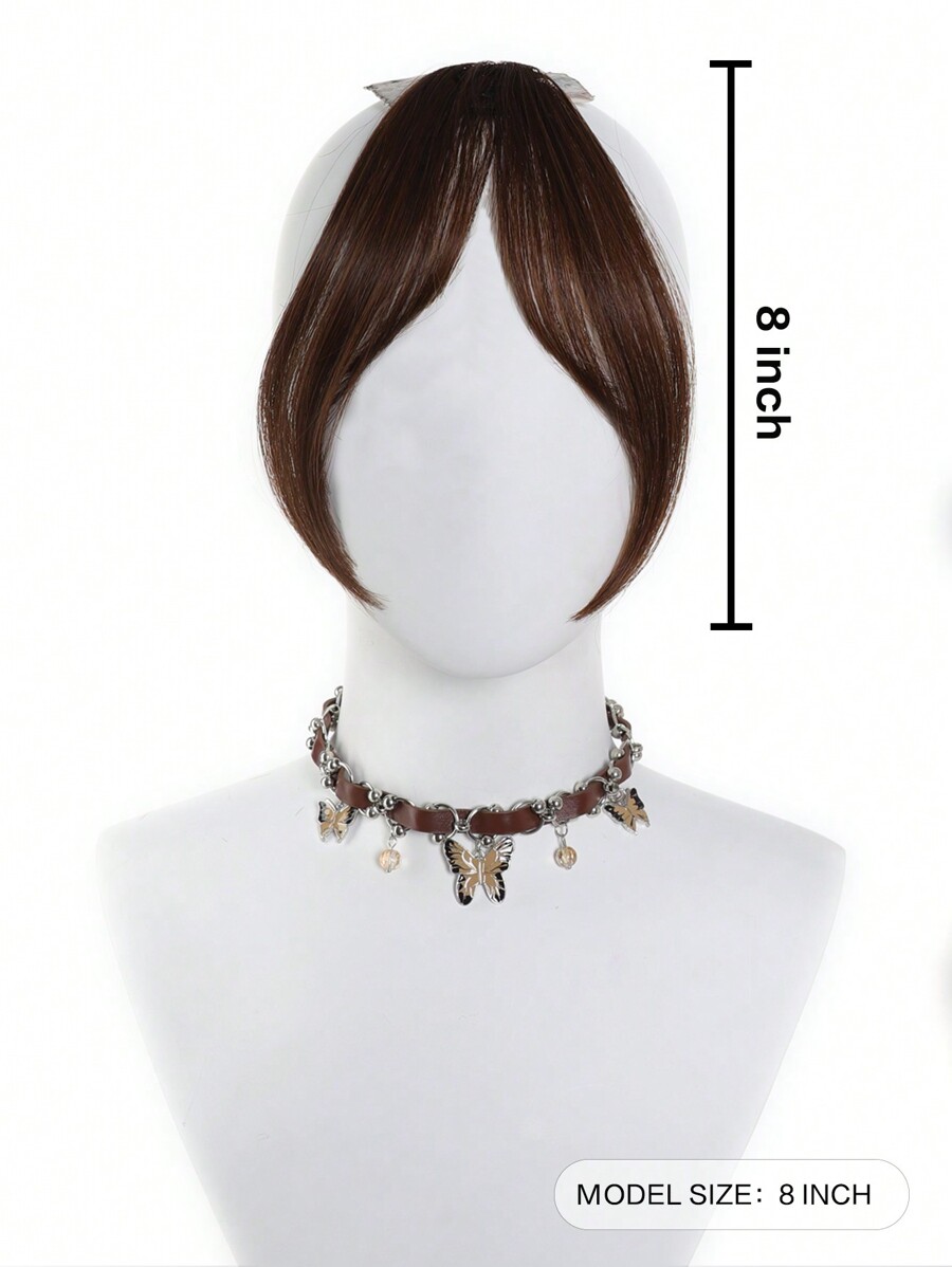 1 paquete de peluca sintética con flequillo en capas de 8 caracteres ...