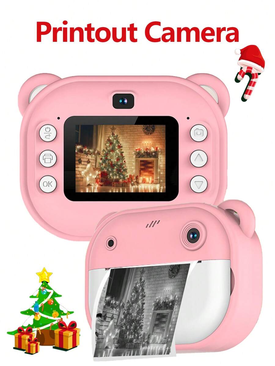 Thermal Print Camera Camera Instant Print 1080P Dual Lens Digital ...